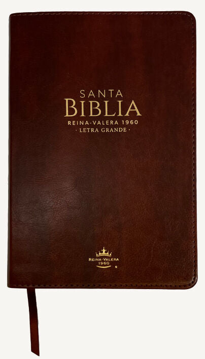 Biblia letra grande café con índice RV1960