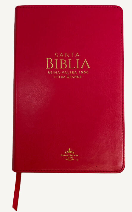 Biblia letra grande fiucsa con índice RV1960