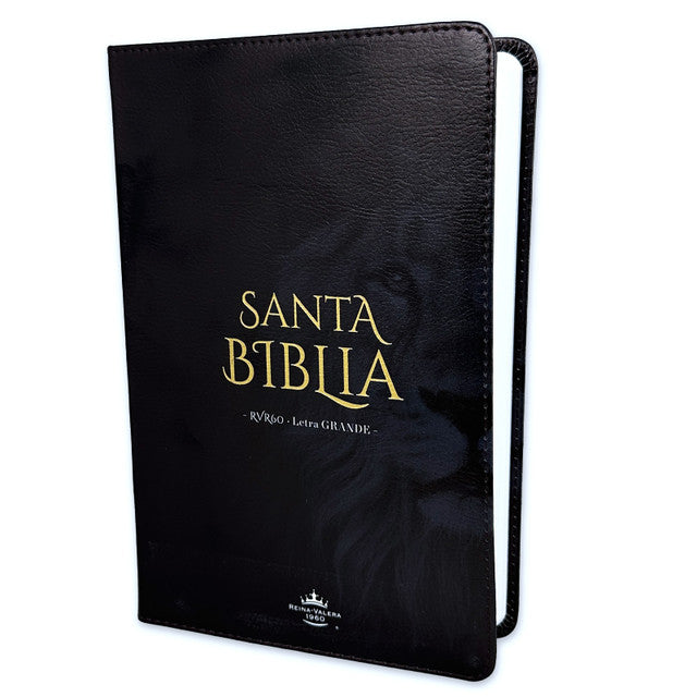 Biblia Letra Grande 12 puntos RV1960 imit piel con silueta de león